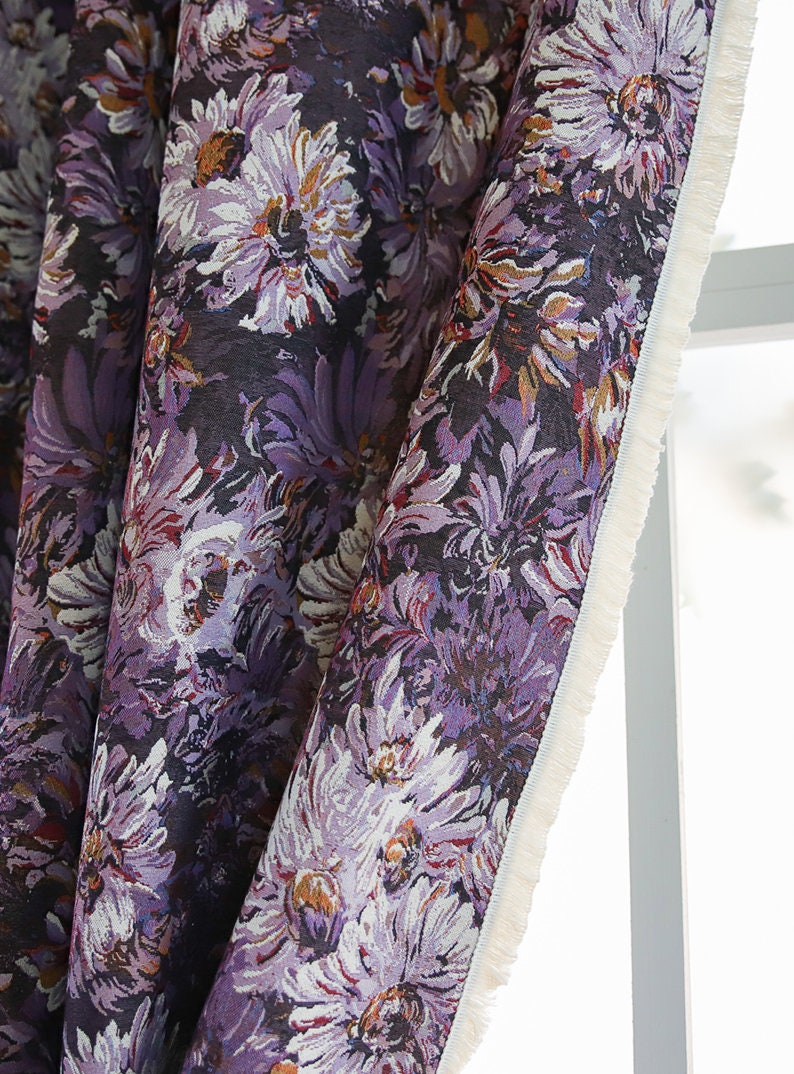 Vintage Daisy Curtain Semi Blackout Window Boho Decoration - Etsy