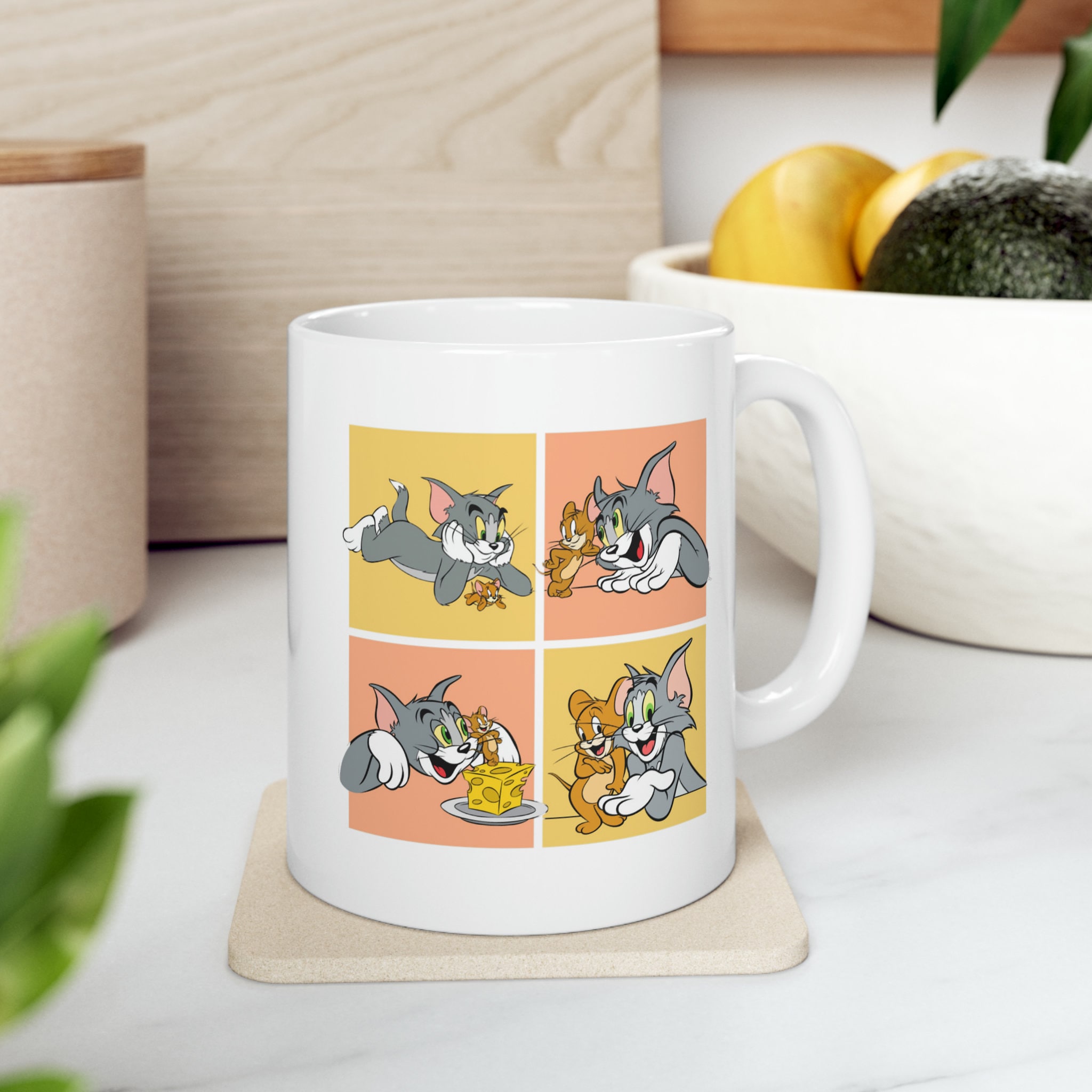 Tom and Jerry Mug Ceramic Mug 11oz Tom and Jerry Coffee Cup Cartoon Mug ...