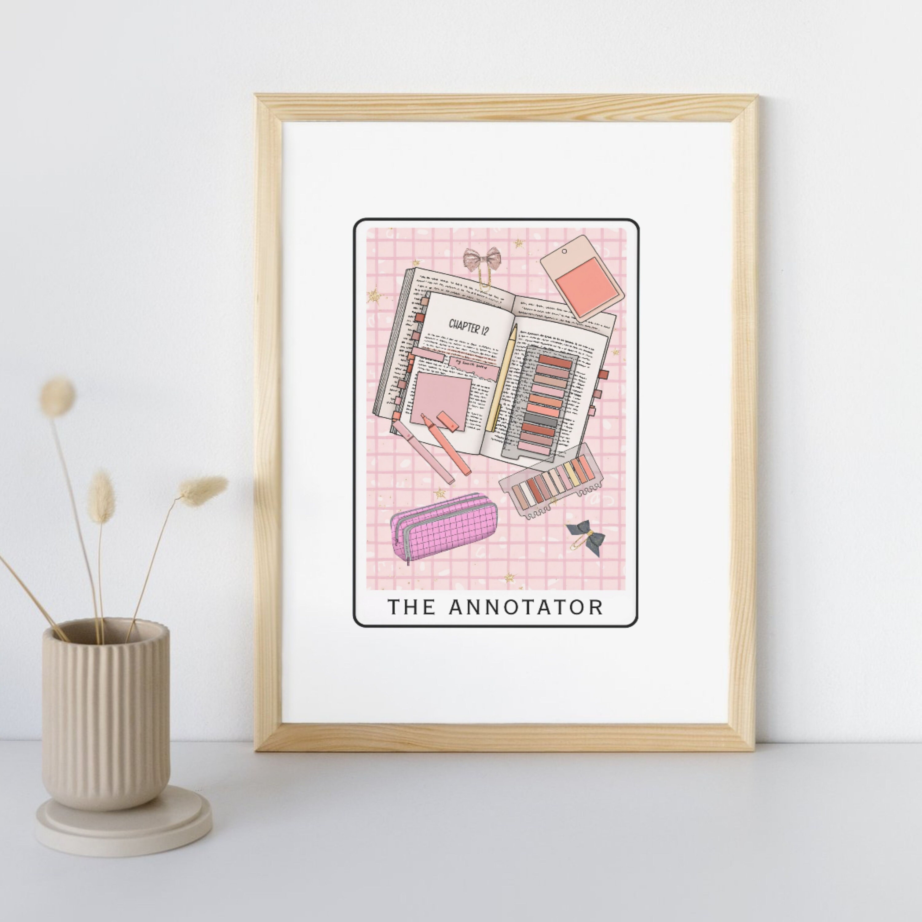 The Annotator Tarot Card SVG PNG, Trendy Cute Artsy Bookish Tarot Cards ...