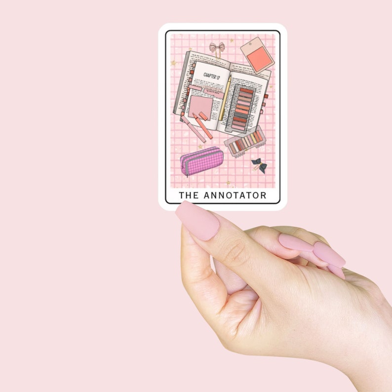 The Annotator Tarot Card SVG PNG, Trendy Cute Artsy Bookish Tarot Cards ...