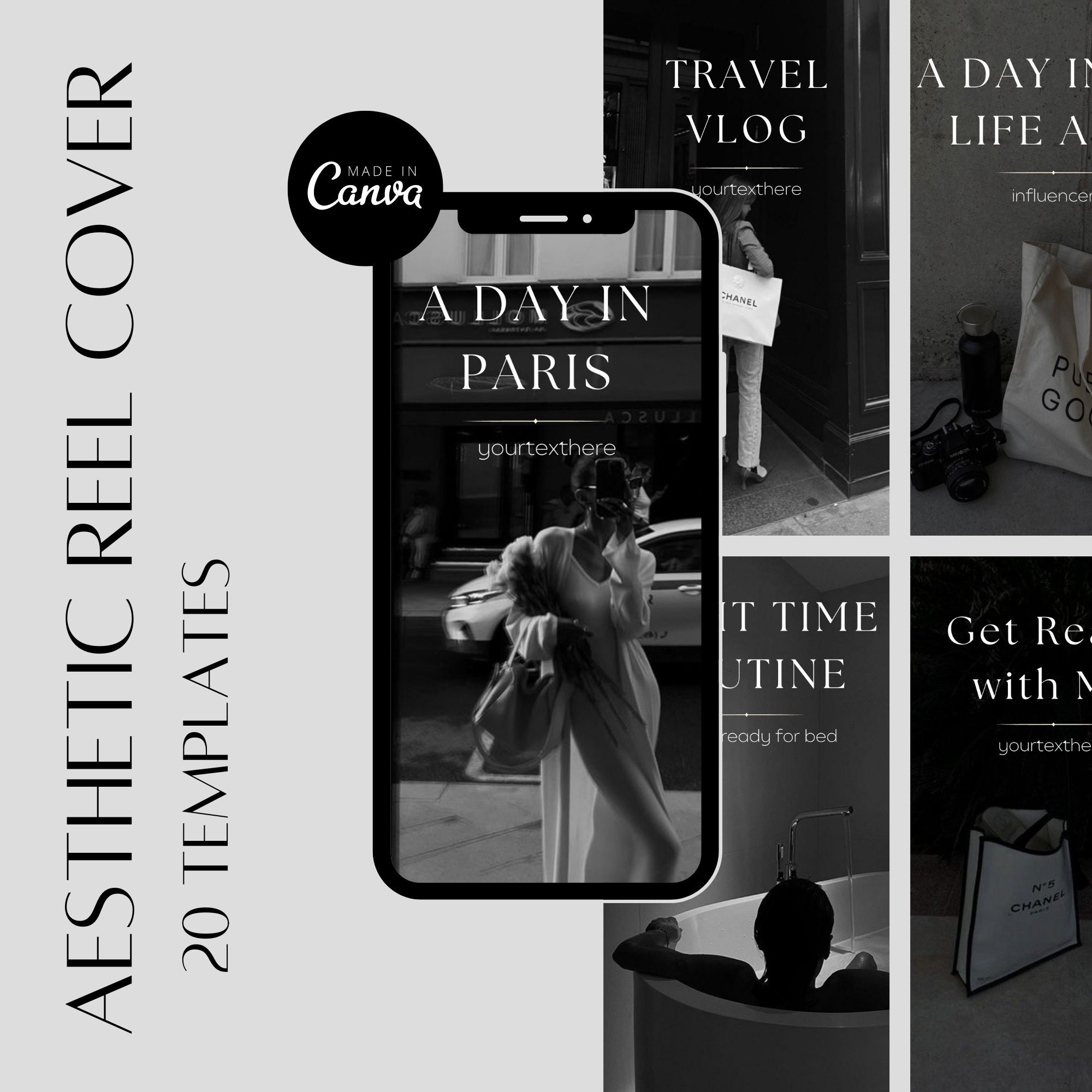 Instagram Reel Cover Template Canva Reels Template IG Templates Social ...