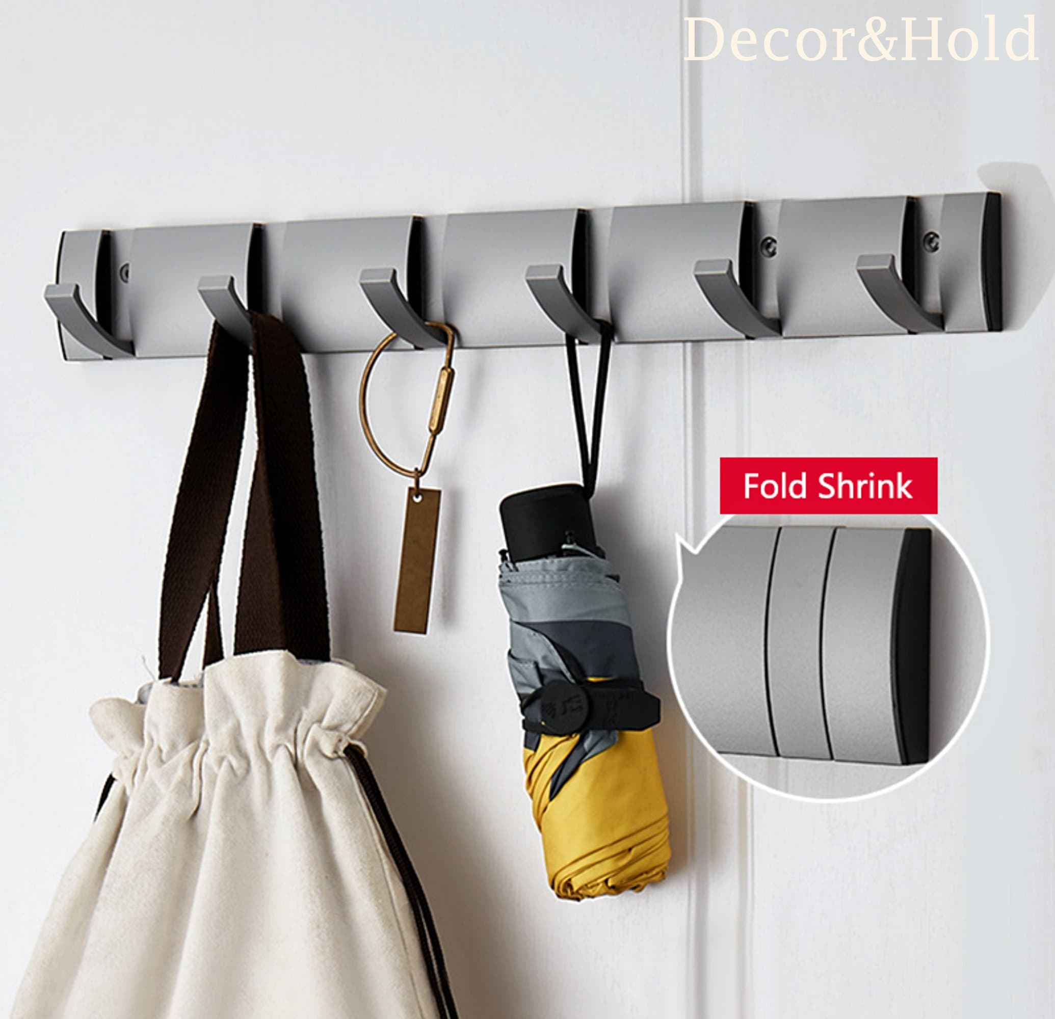 Foldable Wall Hook Rack Decorative Wall Hooks Hat Bag Hooks - Etsy UK