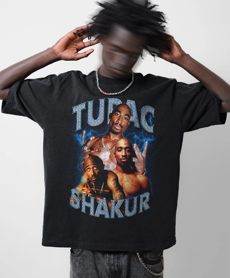 Vintage 90s 2pac Tupac Shakur Tshirt, Tupac Rap Vintage Style Graphic Hip Hop T-shirt, Retro ...