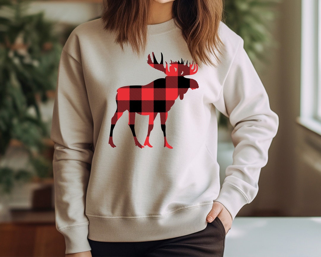 Moose Sweatshirt Camping Moose Sweatshirt Gift Nature Lover - Etsy