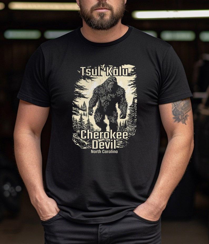 Bigfoot Shirt Sasquatch T-shirt Cherokee Devil North - Etsy