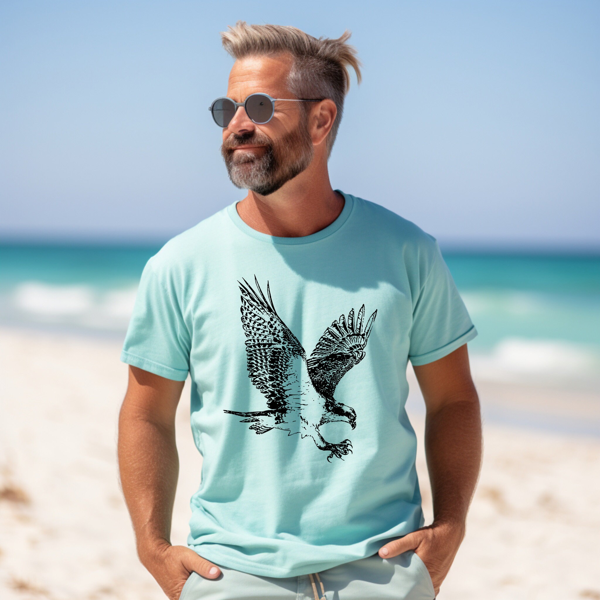 Flying Hawk Shirt Red Hawk Birds of Prey T-shirt for Men - Etsy