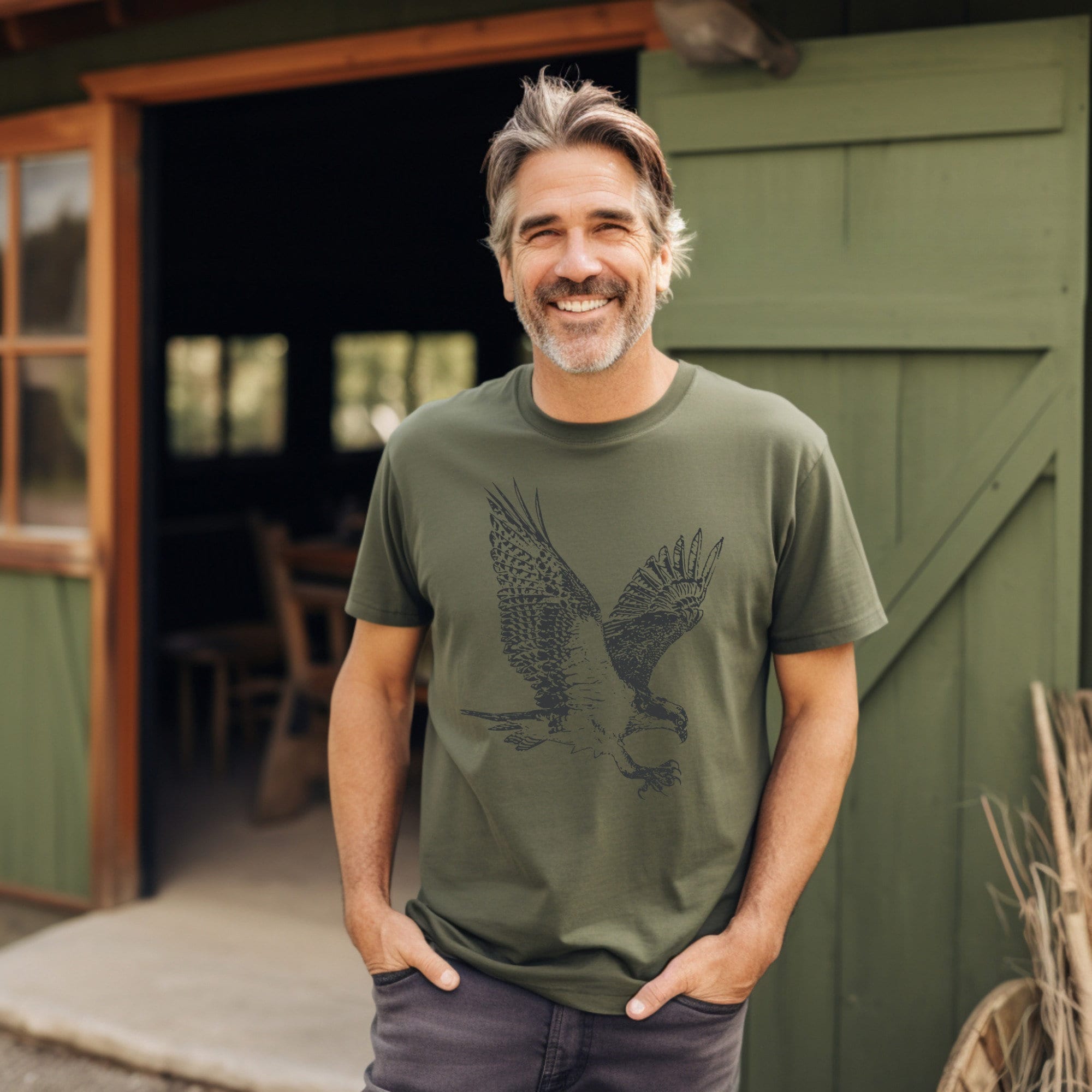 Flying Hawk Shirt Red Hawk Birds of Prey T-shirt for Men - Etsy