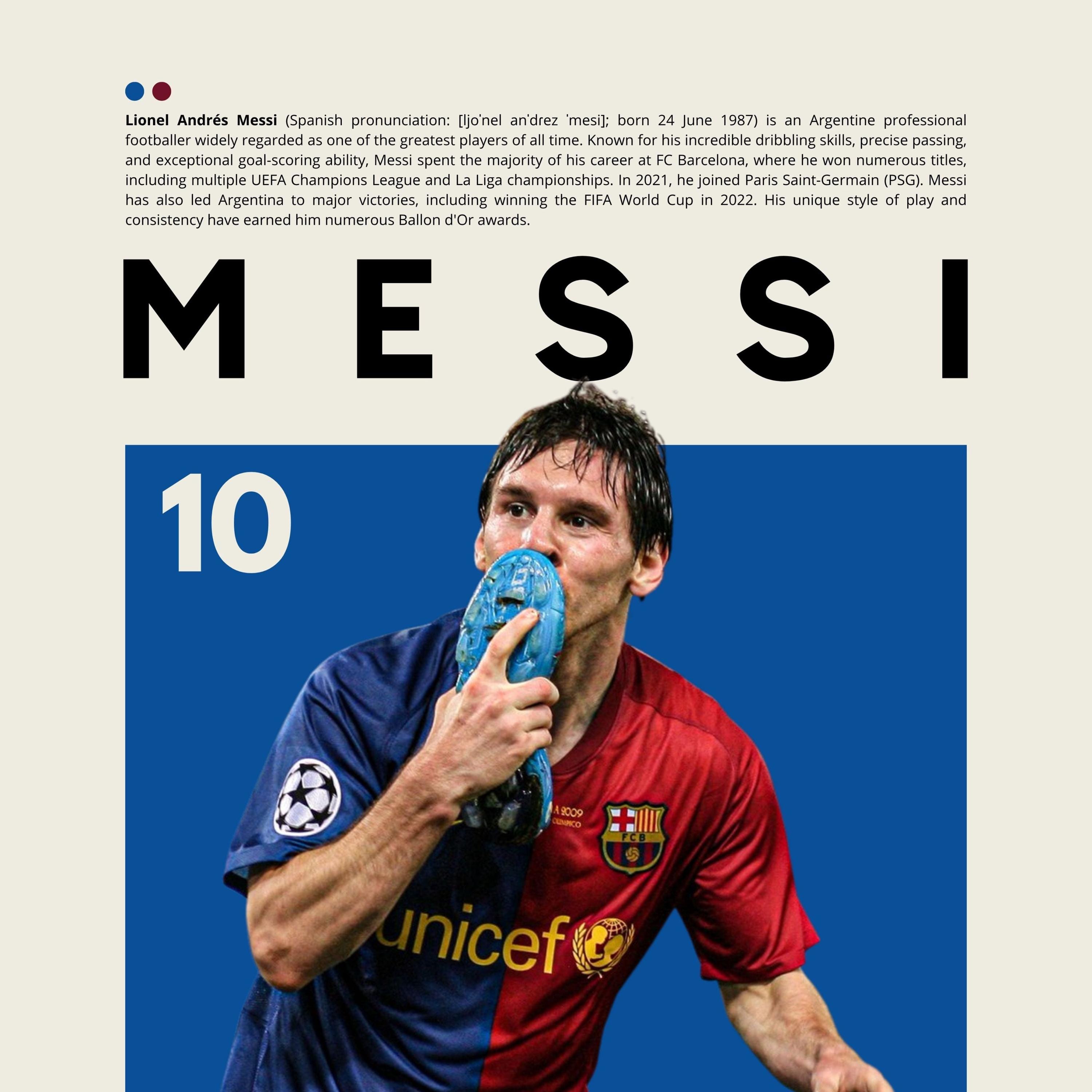 Lionel Messi Poster | 2009 Champions League Final (digital Download) - Etsy