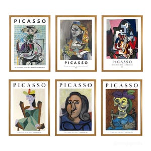 Pablo Picasso Set of 10 Art Collection, Digital Prints, Picasso Poster ...