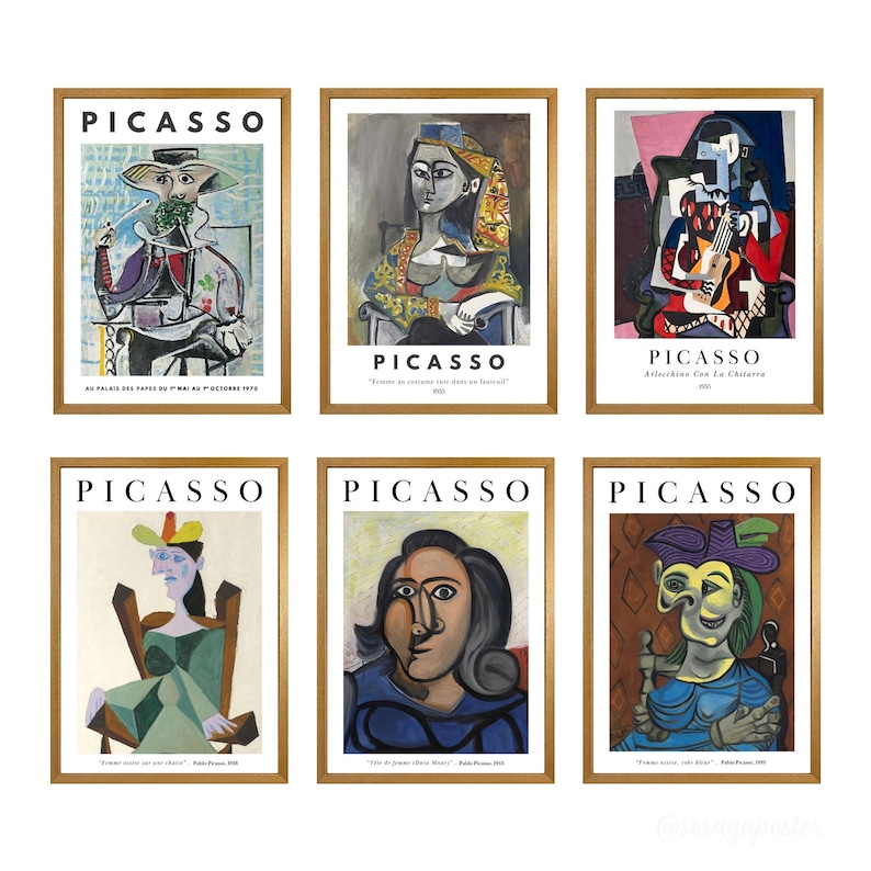 Pablo Picasso Set of 10 Art Collection, Digital Prints, Picasso Poster ...