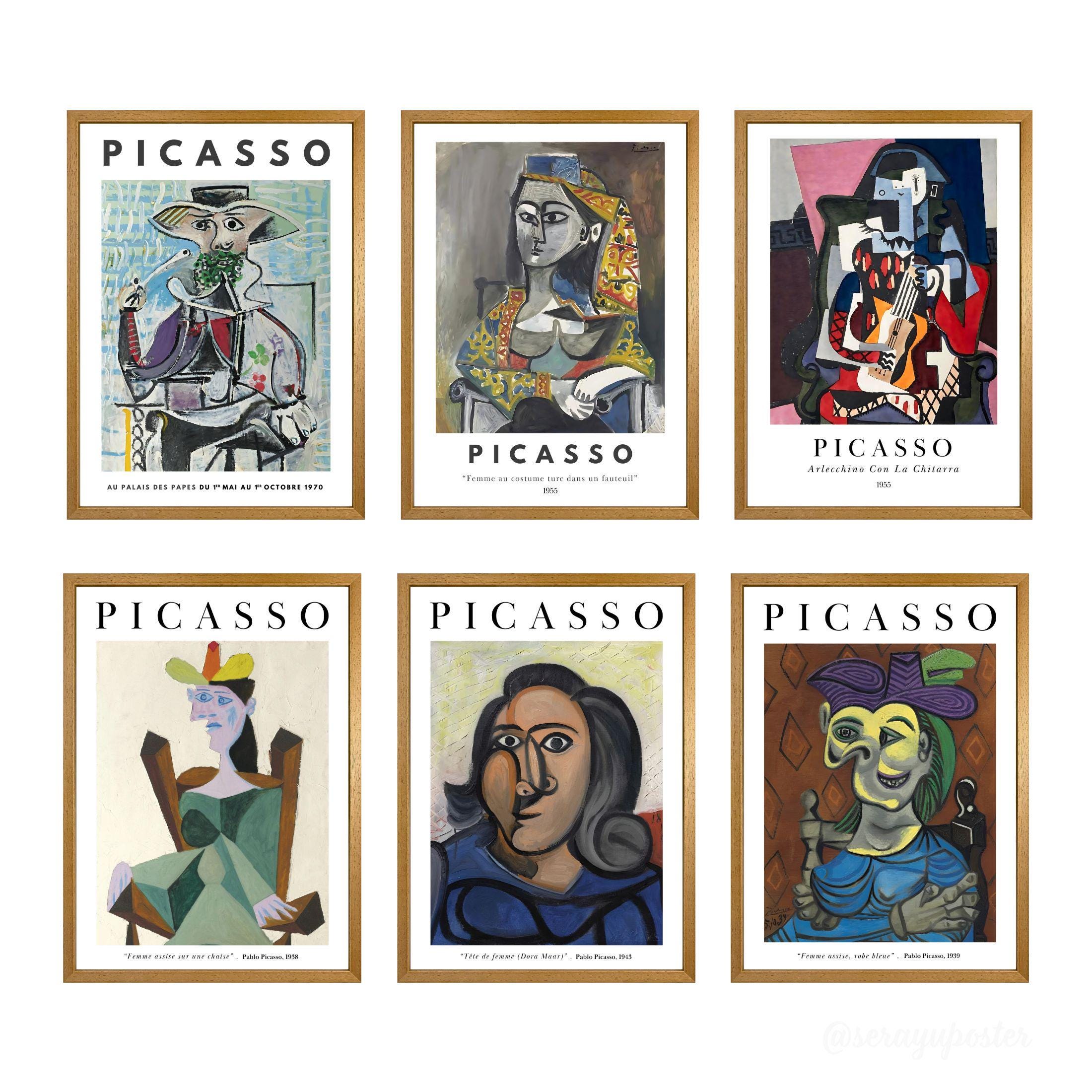 Pablo Picasso Set of 10 Art Collection, Digital Prints, Picasso Poster ...