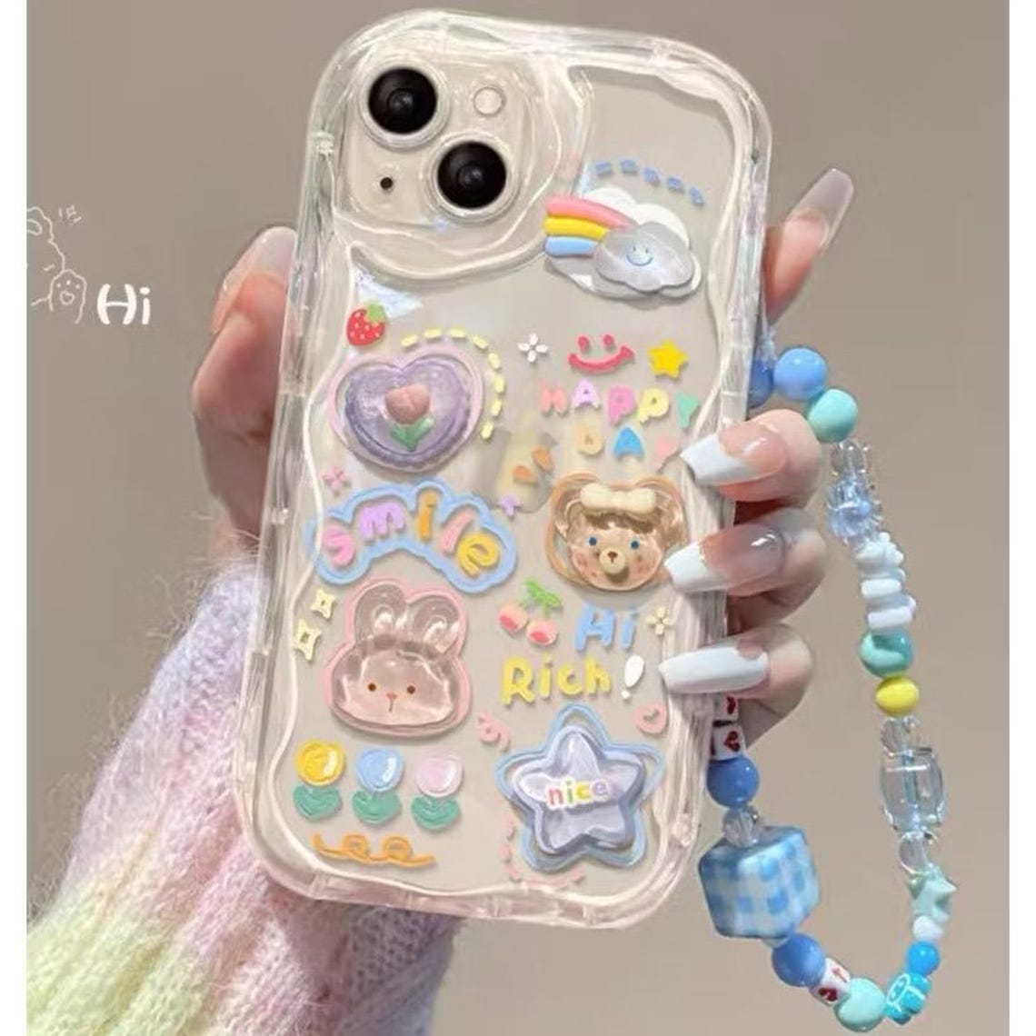 Cute 3D Soft Case Resin Y2k Case With Cute Charm - Case iPhone 6 7 8 XS ...