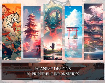 20 Printable Japanese Summer Themed Bookmarks - Etsy