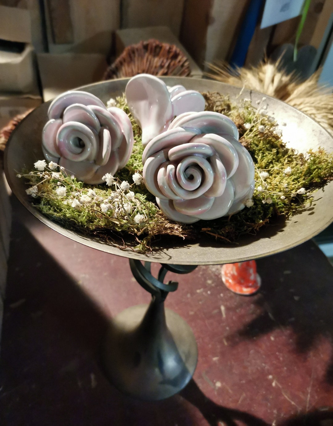 Ceramic Roses Set of 3 Frost-proof - Etsy