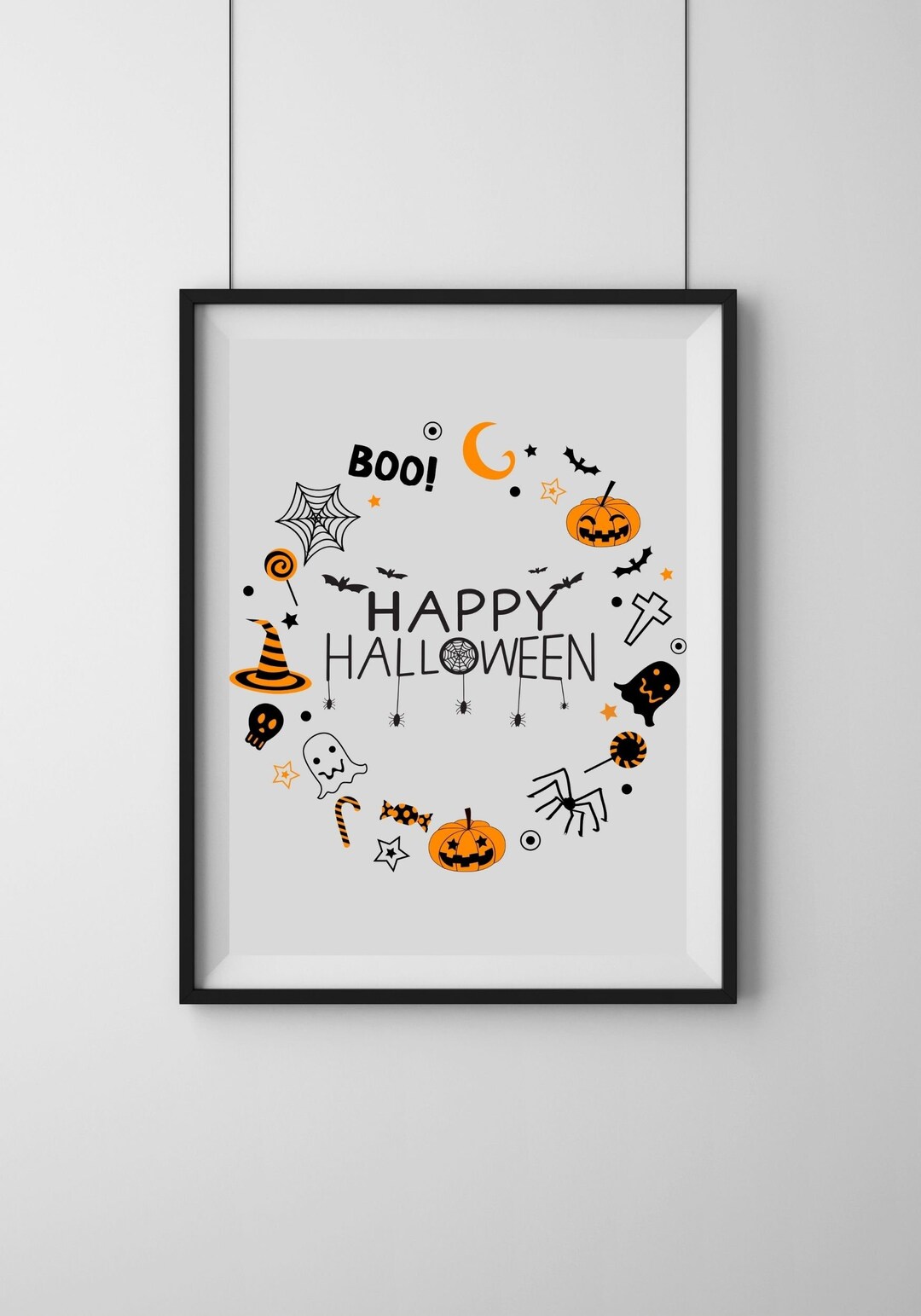 Halloween Downloadable Downloadable Wall Art Fall Halloween - Etsy