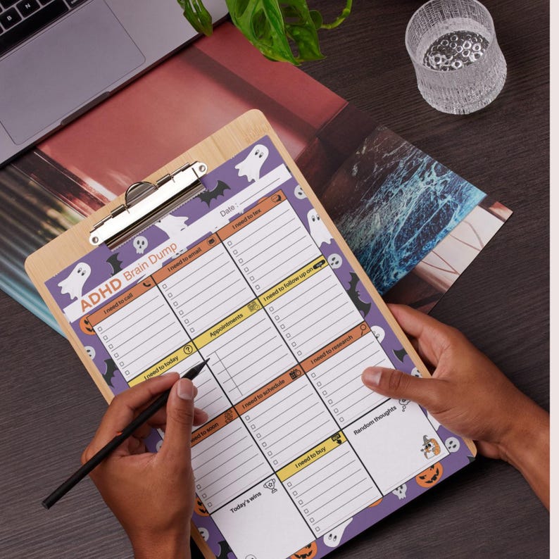 Halloween Themed ADHD Brain Dump Planner | Printable Productivity ...