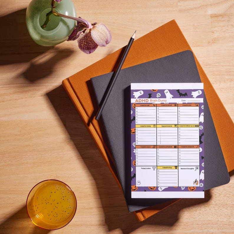 Halloween Themed ADHD Brain Dump Planner | Printable Productivity ...