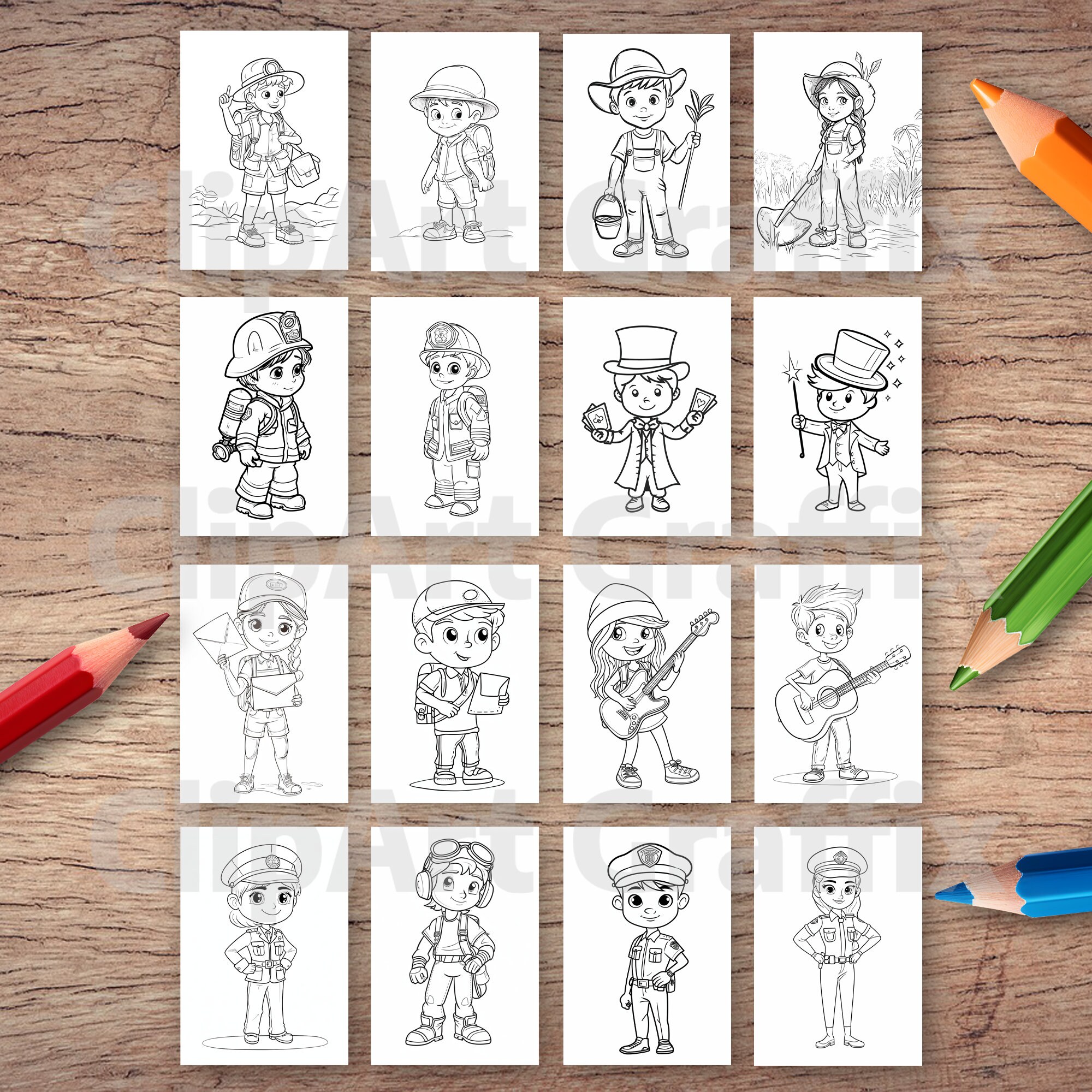 Printable Occupational Coloring Pages for Kids Job Printable Colouring ...