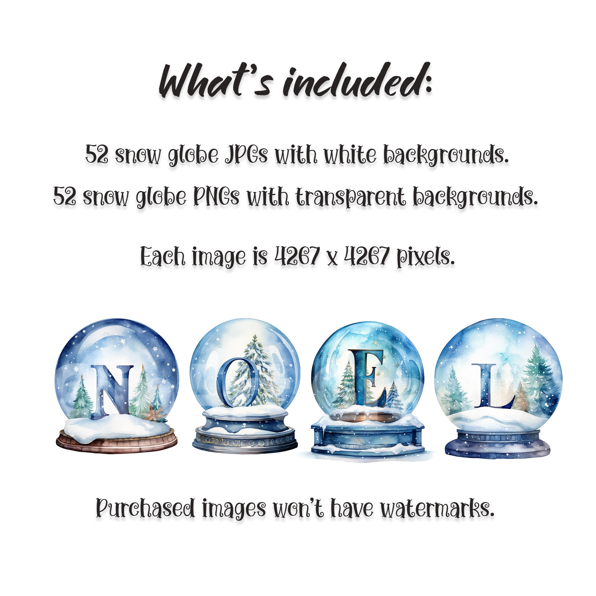 Christmas Snow Globe Letters Christmas Clipart Christmas Font Snow ...