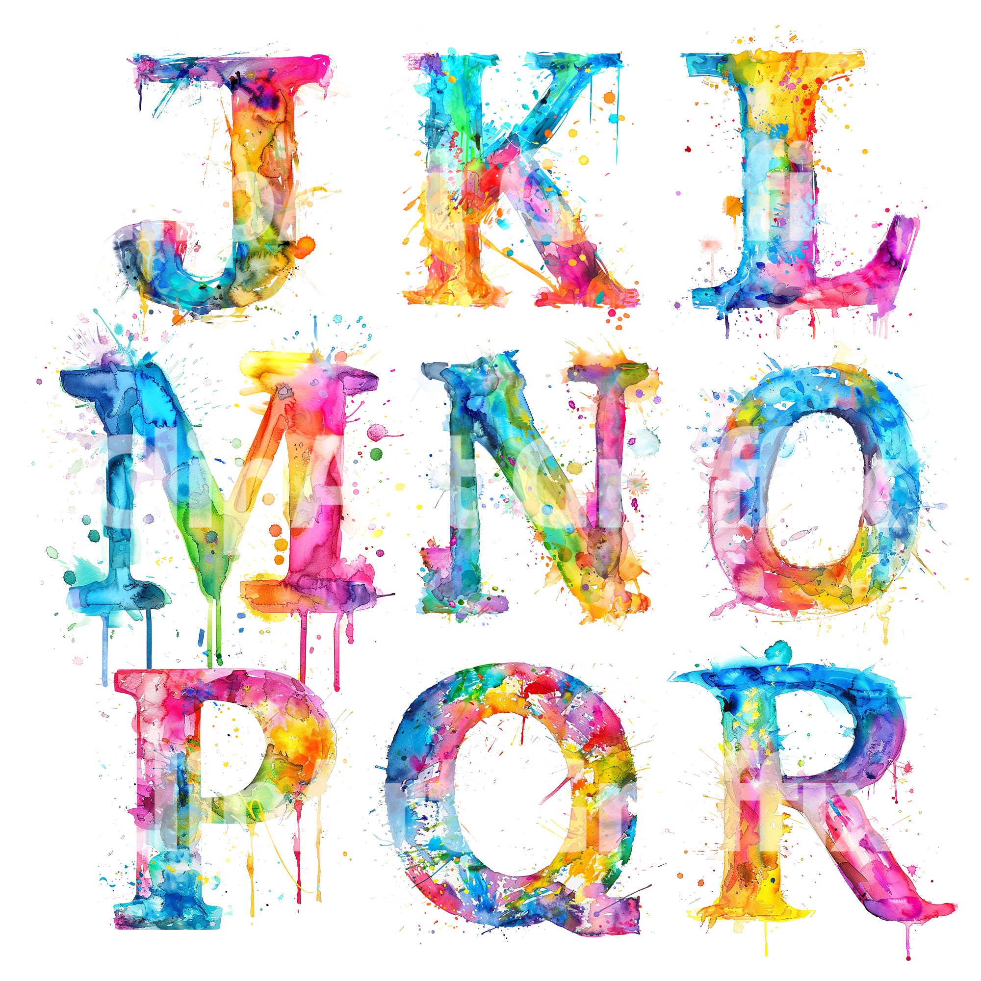 Colorful Alphabet and Numbers Colorful Font Clipart Alphabet Clip Art ...