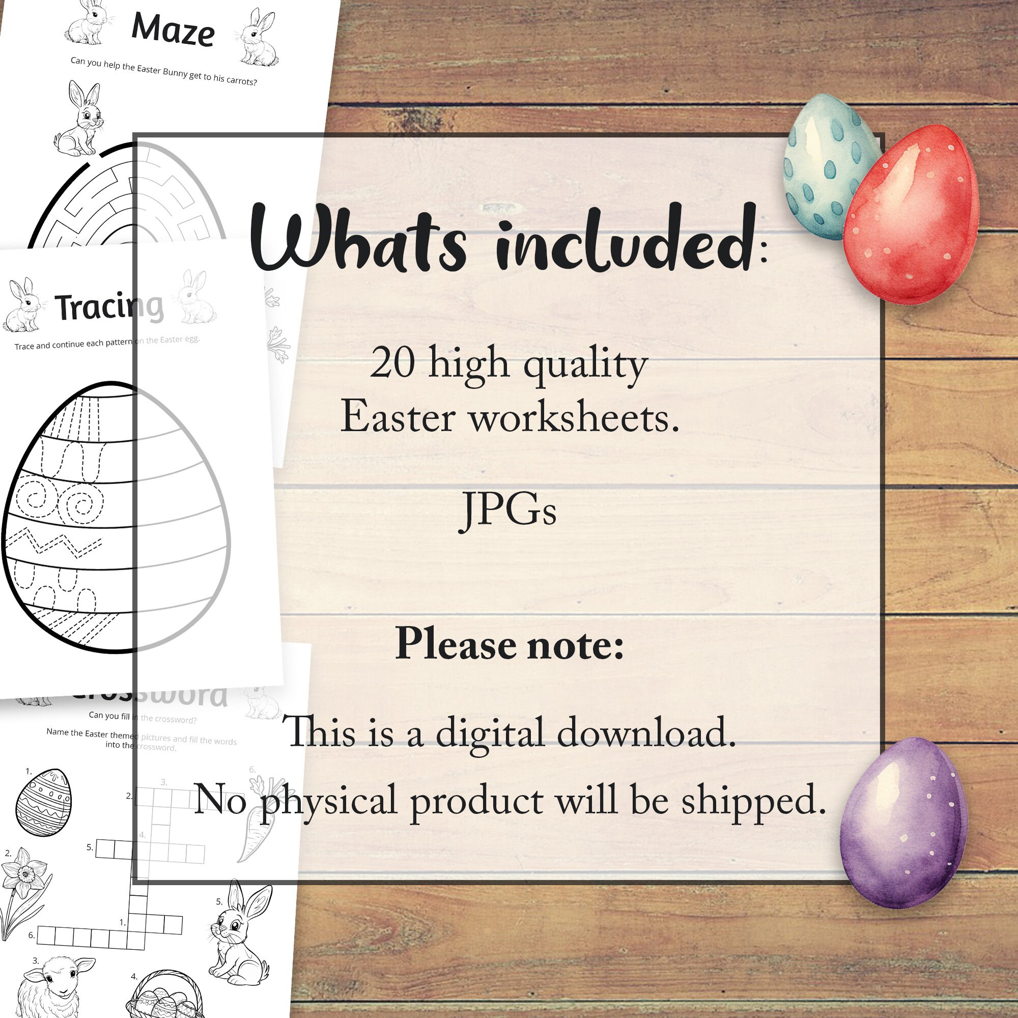 Easter Worksheets for Kids Easter Activity Pages Easter Worksheet ...