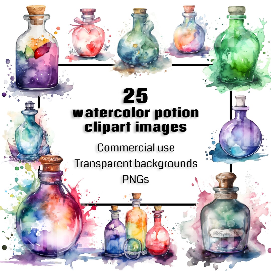 Magic Potion Clipart Bundle Fantasy Magical Wizard Clip Art - Etsy
