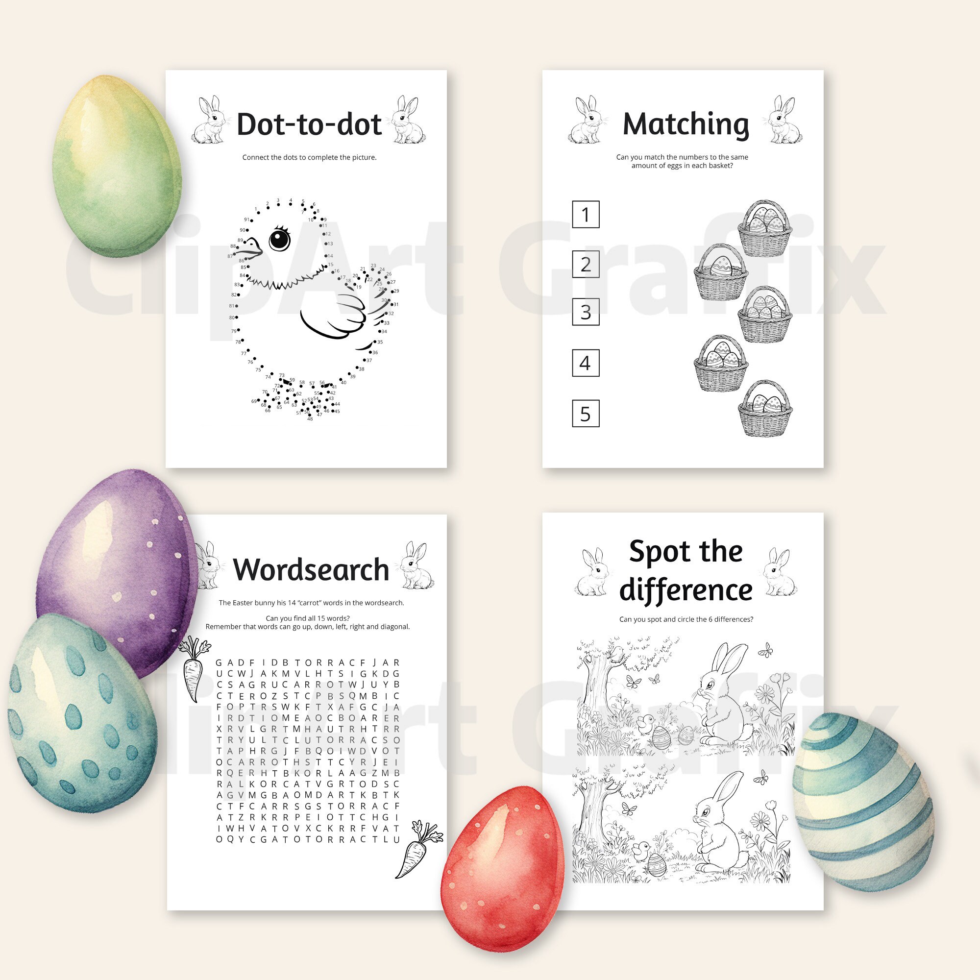 Easter Worksheets for Kids Easter Activity Pages Easter Worksheet ...