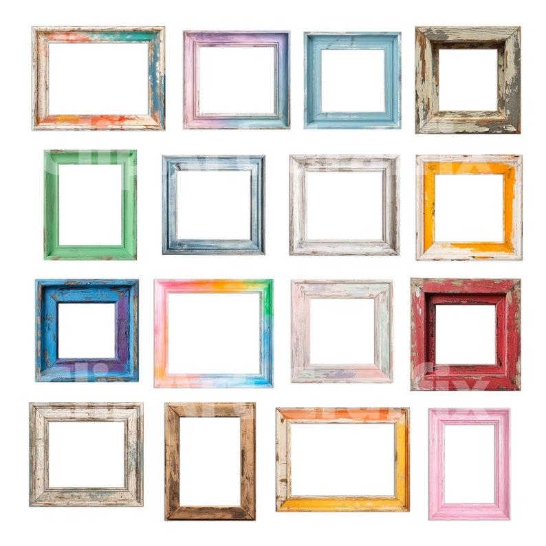 Distressed Wood Frames Clipart Bundle Border Clip Art Transparent ...