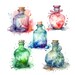 Magic Potion Clipart Bundle Fantasy Magical Wizard Clip Art Potion ...