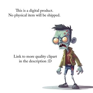 Halloween Cartoon Zombie Clipart Bundle Halloween Clipart Zombie PNG ...