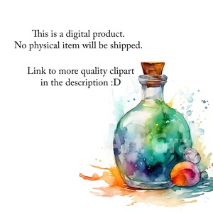 Magic Potion Clipart Bundle Fantasy Magical Wizard Clip Art Potion ...