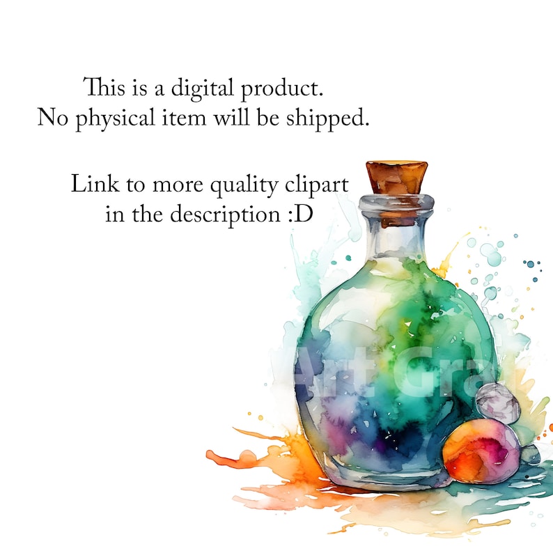 Magic Potion Clipart Bundle Fantasy Magical Wizard Clip Art Potion ...
