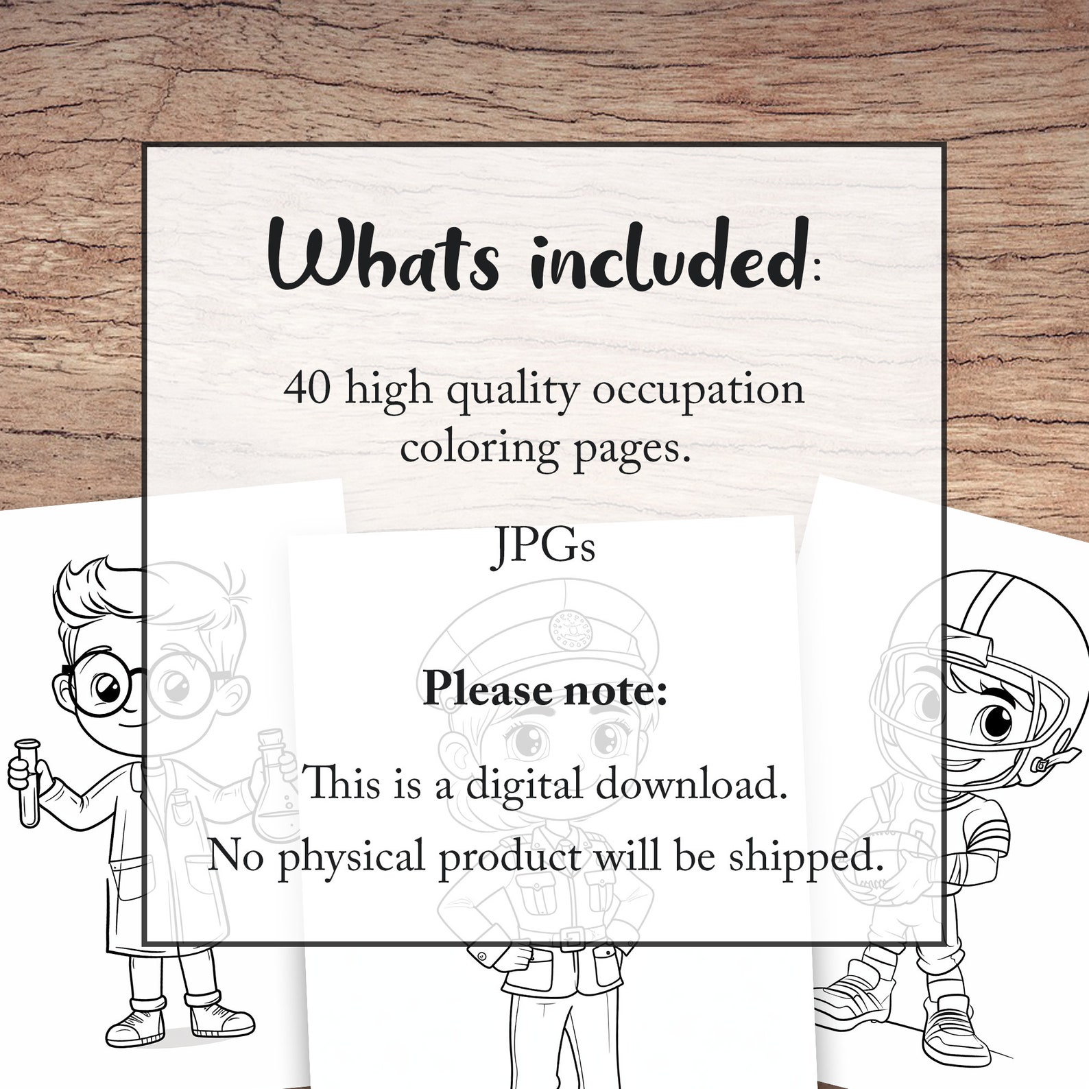 Printable Occupational Coloring Pages for Kids Job Printable Colouring ...