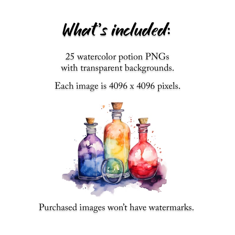 Magic Potion Clipart Bundle Fantasy Magical Wizard Clip Art Potion ...