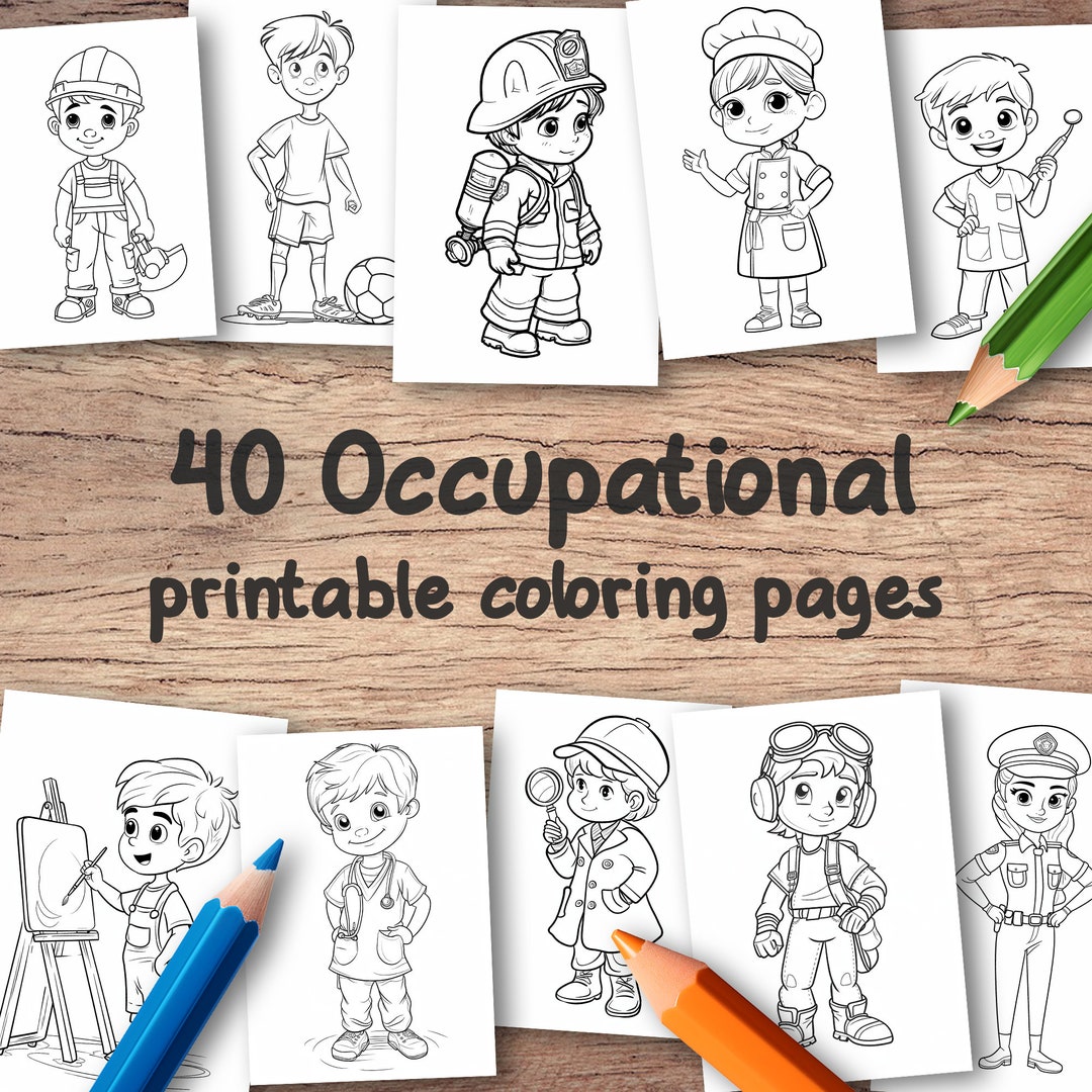 Printable Occupational Coloring Pages for Kids Job Printable Colouring ...