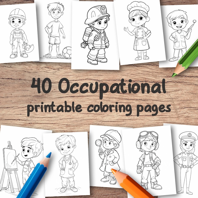 Printable Occupational Coloring Pages for Kids Job Printable Colouring ...