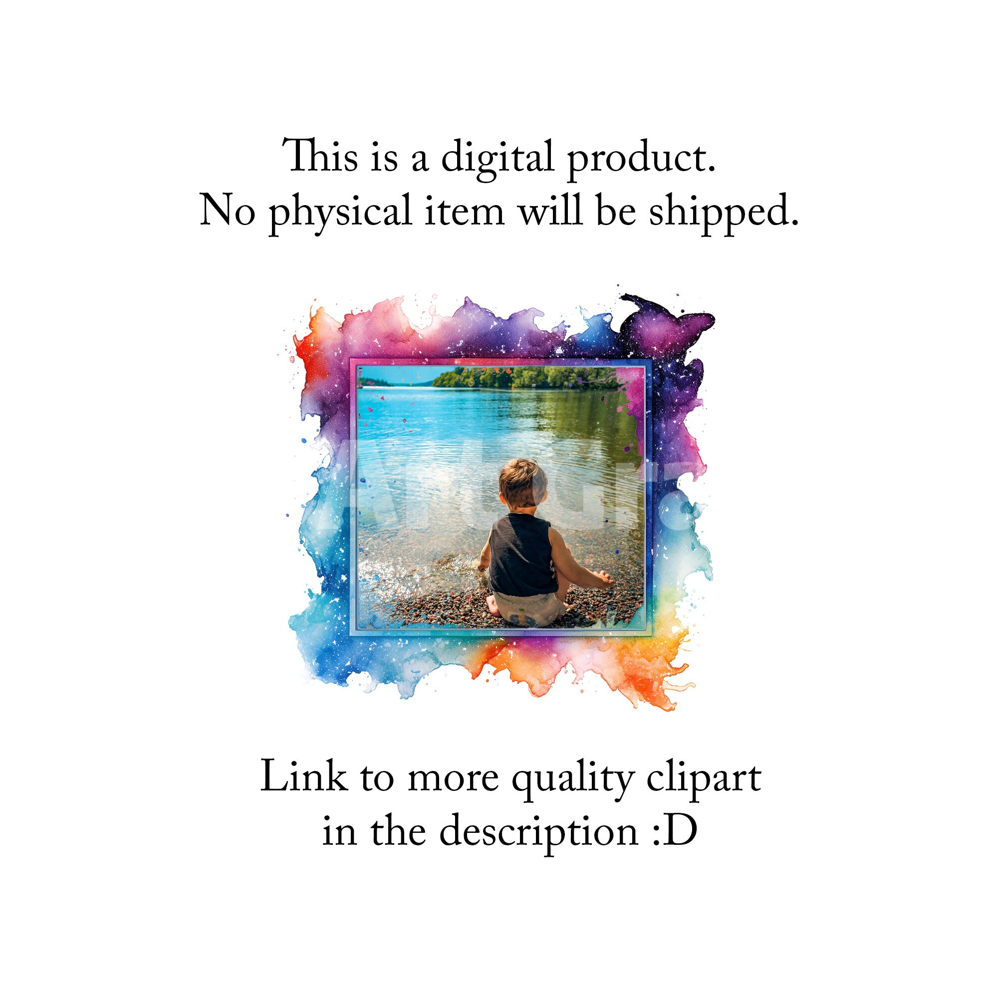 Watercolor Galaxy Frame Clipart Space Frames Clipart Photo Frames ...