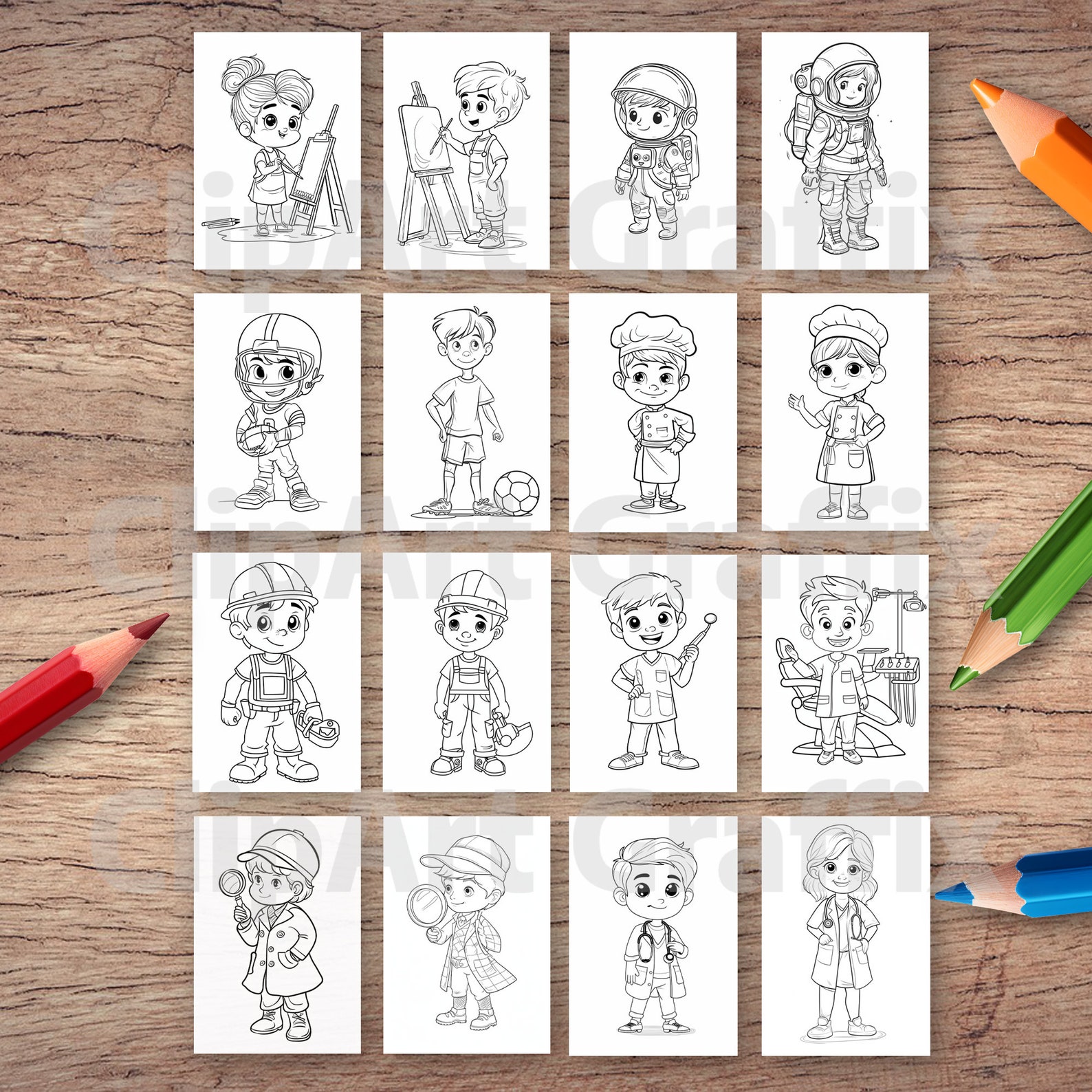 Printable Occupational Coloring Pages for Kids Job Printable Colouring ...