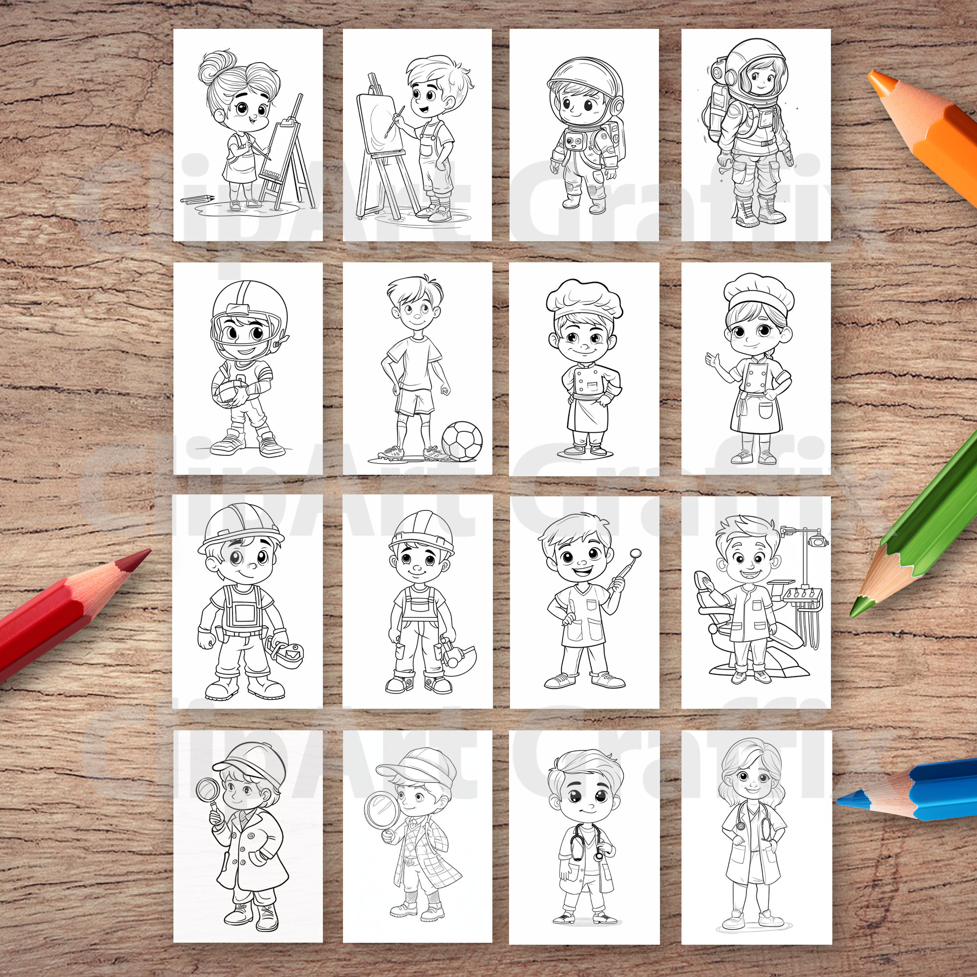 Printable Occupational Coloring Pages for Kids Job Printable Colouring ...