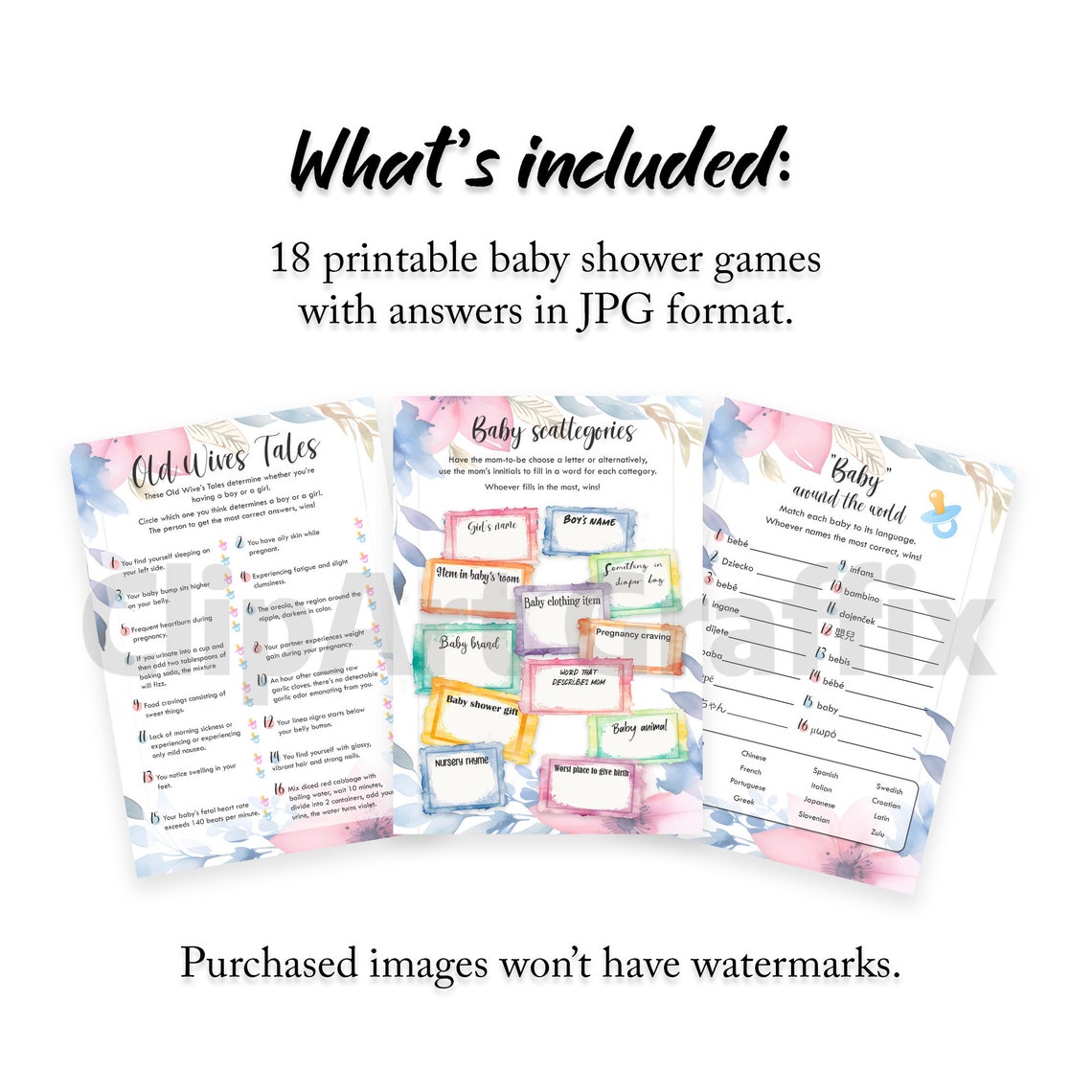 Printable Baby Shower Games | Fun Activity Sheets for Guests ...