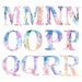 Colorful Watercolor Alphabet Clipart Watercolor Font Colorful Clip Art ...