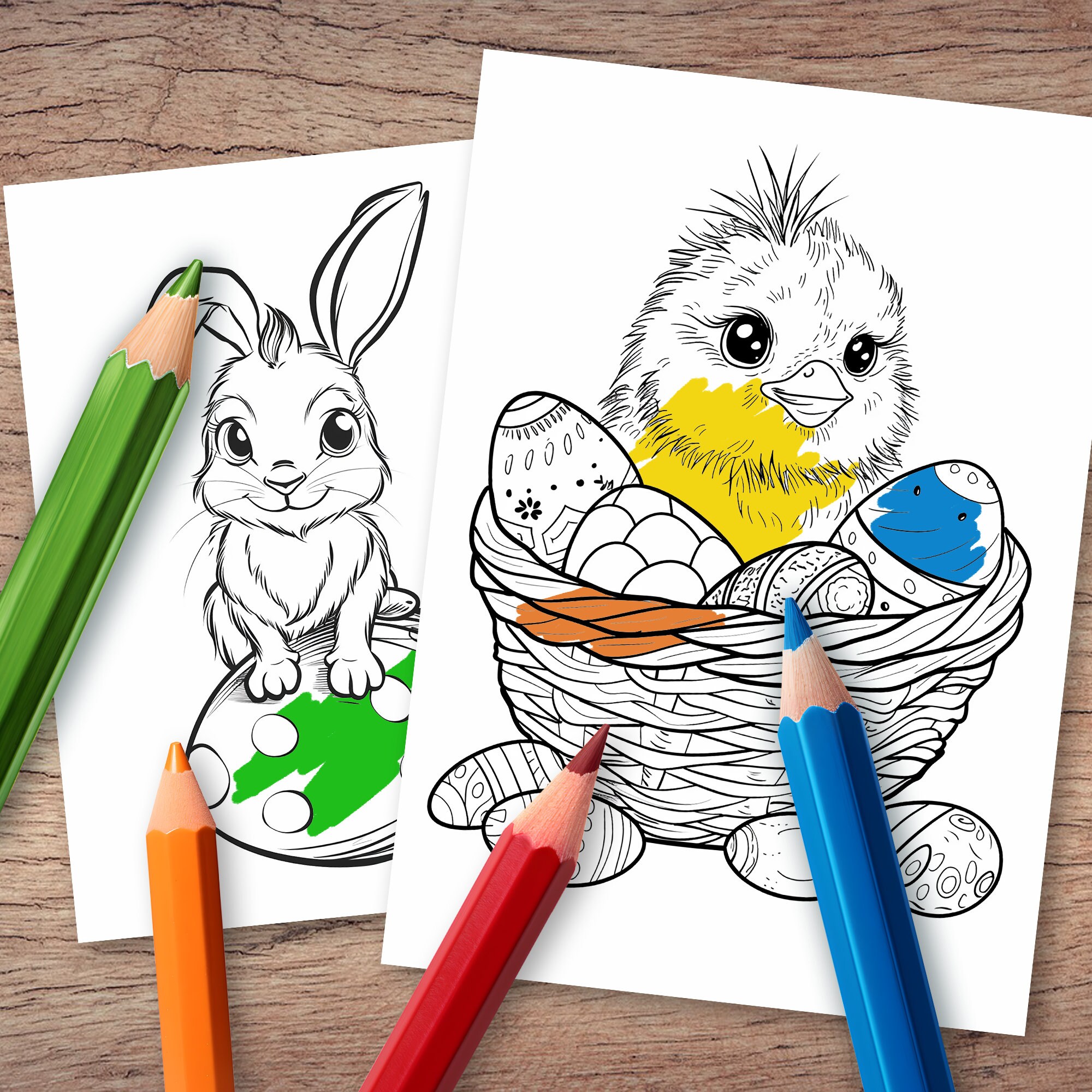 Printable Easter Coloring Pages for Kids Activity for Toddlers DIGITAL ...