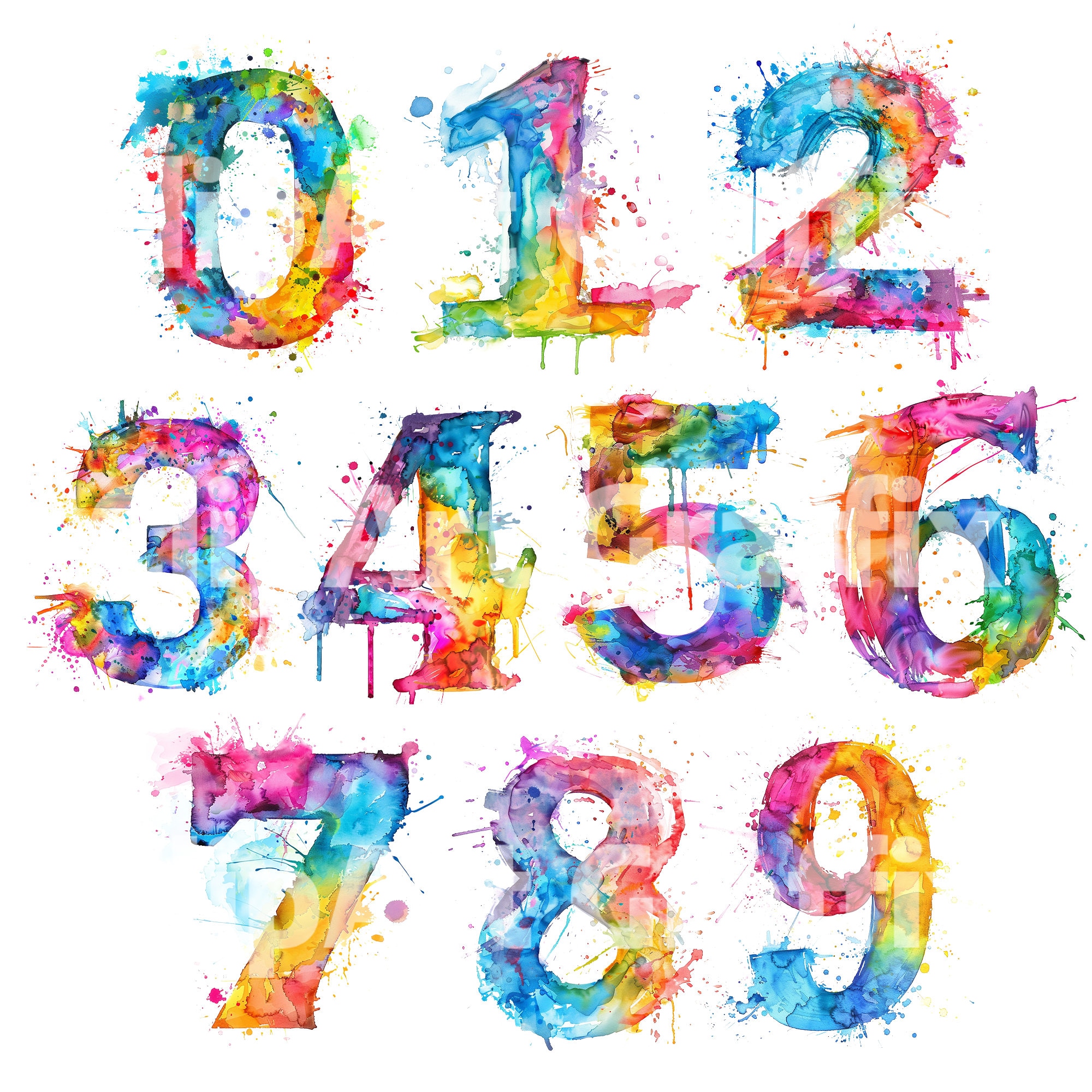 Colorful Alphabet and Numbers Colorful Font Clipart Alphabet Clip Art ...