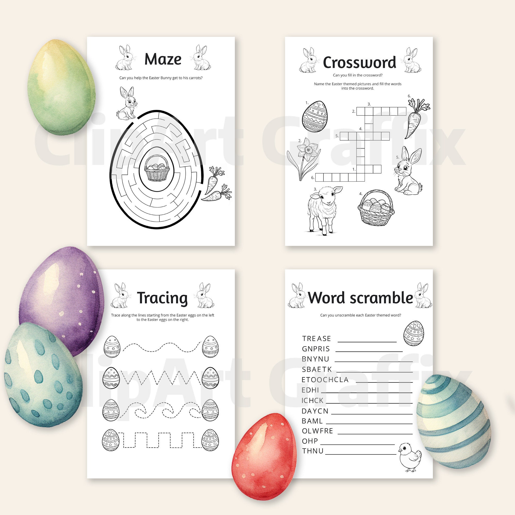 Easter Worksheets for Kids Easter Activity Pages Easter Worksheet ...