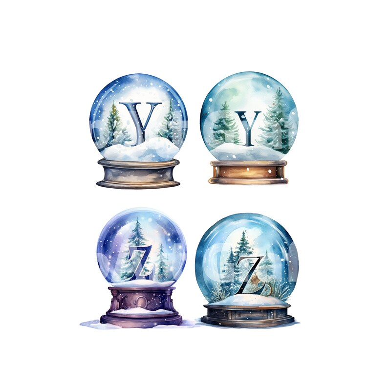 Christmas Snow Globe Letters Christmas Clipart Christmas Font Snow ...