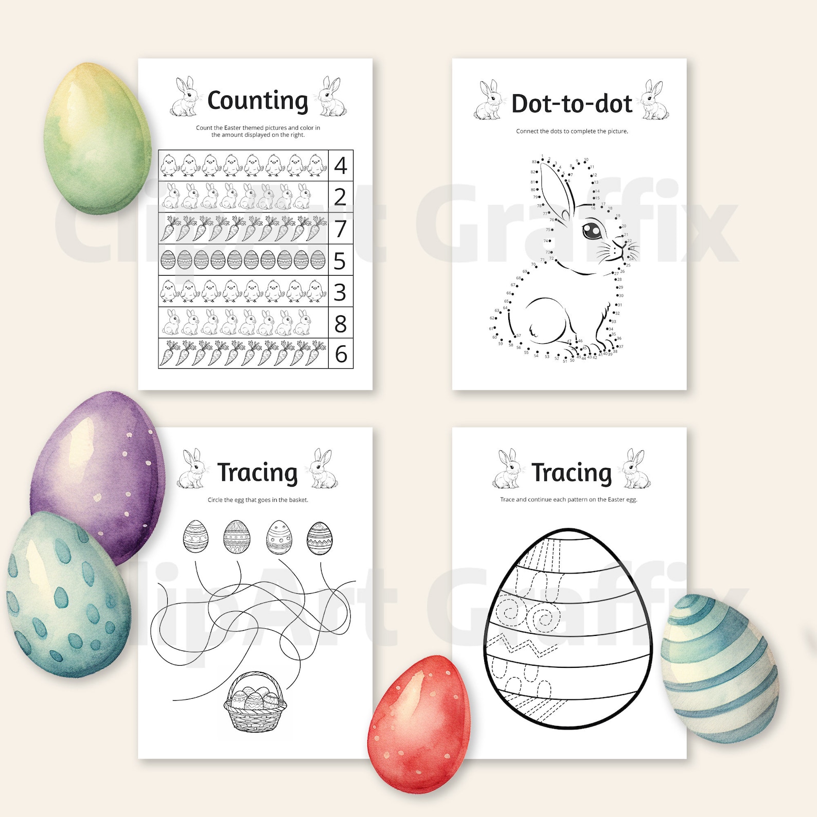 Easter Worksheets for Kids Easter Activity Pages Easter Worksheet ...