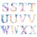 Colorful Watercolor Alphabet Clipart Watercolor Font Colorful Clip Art ...