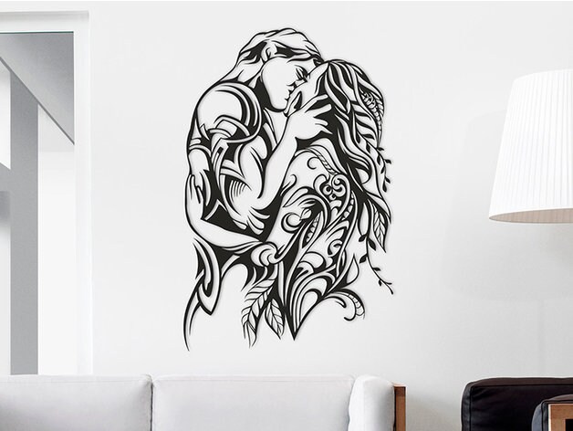 Kiss Wall Art STL Files Printable 3D Wall Decor High - Etsy