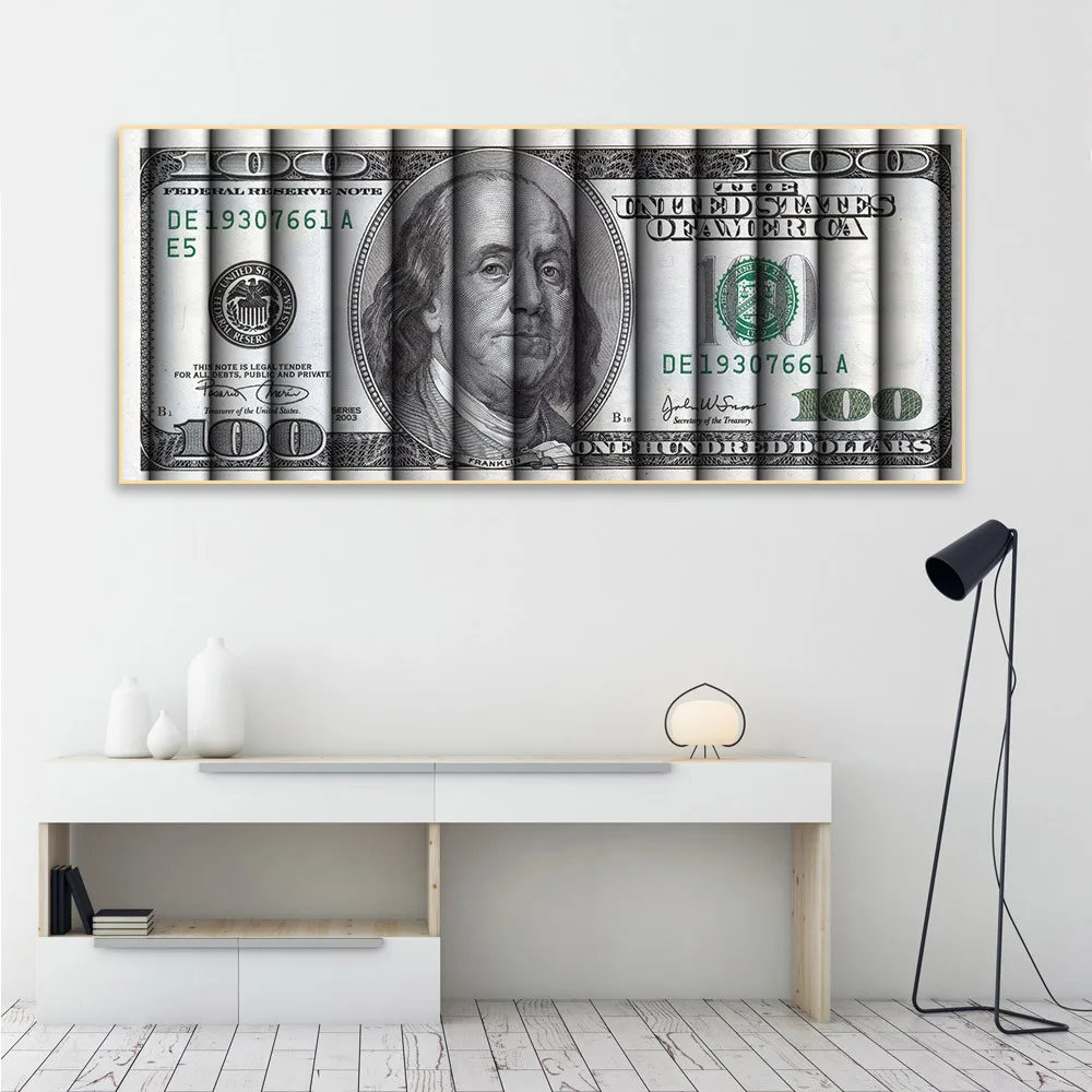 100 Dollar Bill Rolled up Canvas Poster Hustle Hard Stack Usd - Etsy