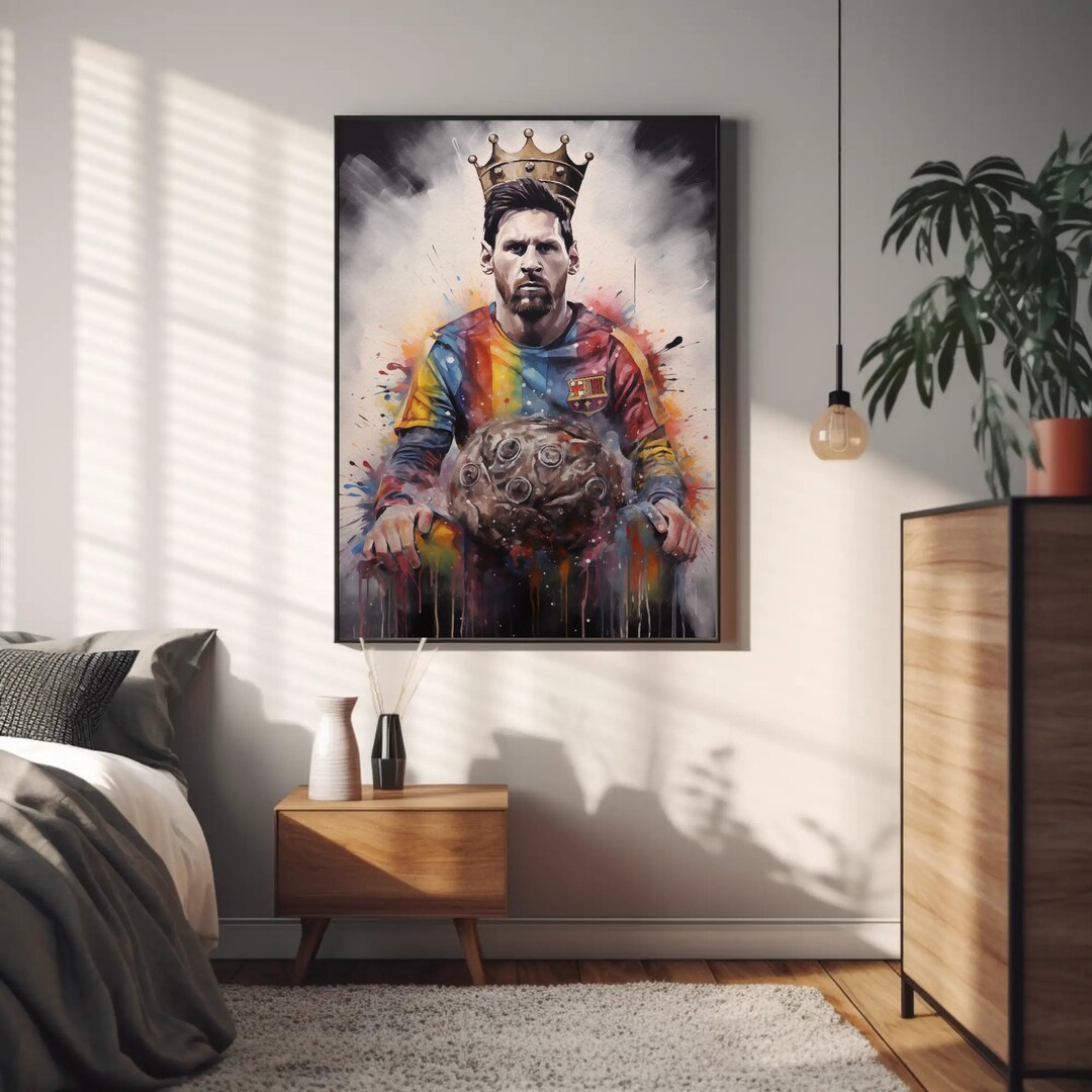 Lionel Messi Graffiti Canvas Poster Print Barcelona Oil - Etsy